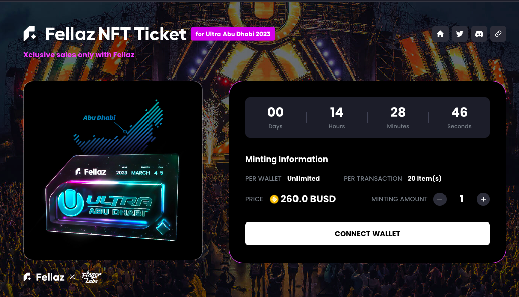 Introduces NFT Tickets at Ultra Abu Dhabi, Powered by NFT Gen2